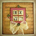 Blank Rustic Style 'love' Card on Luulla